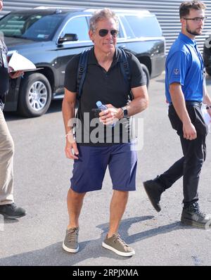 Ben Stiller arrives at the US Open in New York on August 29, 2025 ...