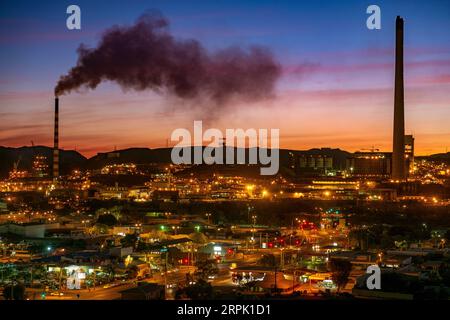 Emissions from the Mount Isa Mines smelter discharged into the air over ...