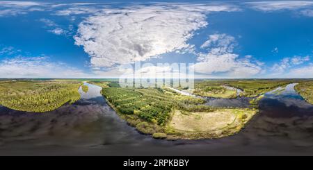 360° view of aerial full seamless spherical hdri 360 panorama view from ...