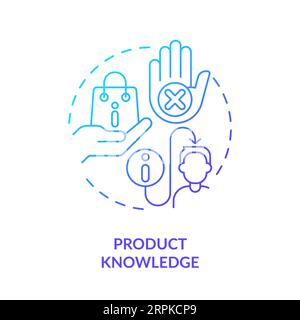 Product knowledge training blue gradient concept icon Stock Vector ...