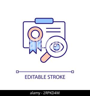 2D customizable expert profiles line icon concept Stock Vector Image ...