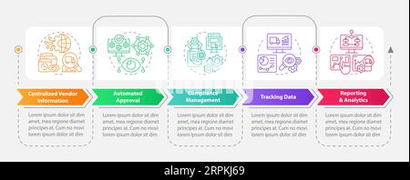 Vendor management layout with line icons concept Stock Vector Image ...