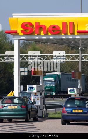 Netherlands, Shell gasstation Stock Photo - Alamy
