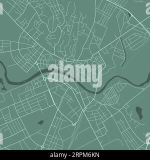Map of Uzhhorod city, Ukraine. Urban black and white poster. Road map ...