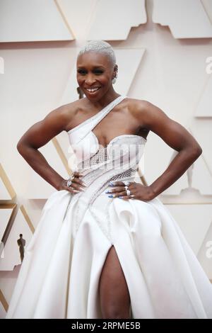 Cynthia Erivo arrives at the Oscars on Sunday, Feb. 9, 2020, at the ...