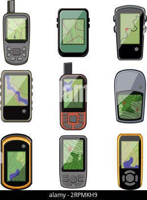 equipment gandheld gps cartoon vector illustration Stock Vector Image ...