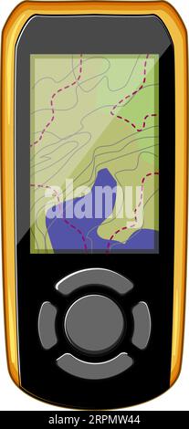 equipment gandheld gps cartoon vector illustration Stock Vector Image ...