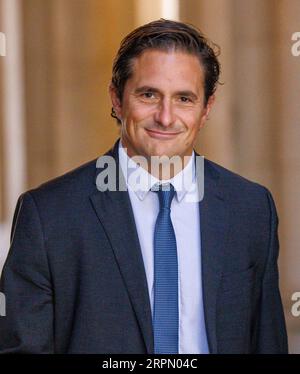 Minister for Veterans' Affairs Johnny Mercer arriving in Downing Street ...