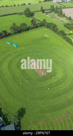 English village life. St Briavels cricket ground, Forest of Dean ...