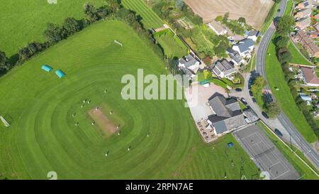 English village life. St Briavels cricket ground, Forest of Dean ...