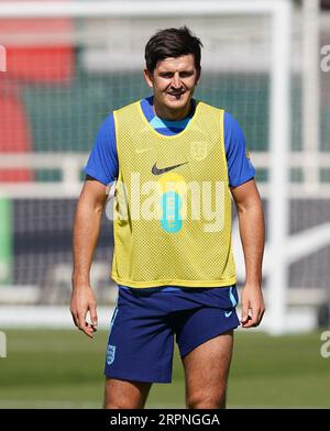 England's Harry Maguire during a training session at St George's Park ...