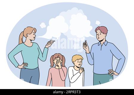 Little children suffer from smoking parents. Kids passive smokers ...