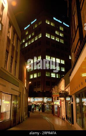 Wolverhampton city centre at night time Stock Photo - Alamy
