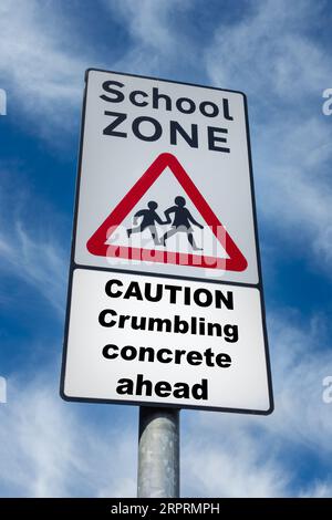 Composite concept image depicting problems with unsafe, weak, crumbling ...