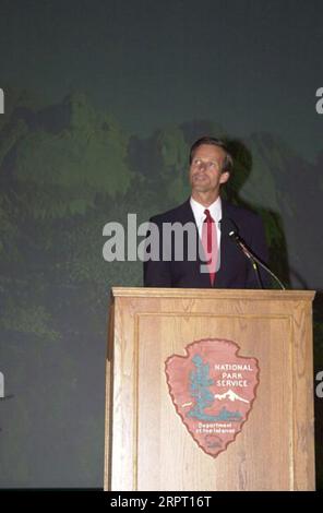 South Dakota Congressman John Thune speaking at ceremony at Mount ...