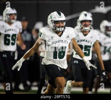 August 26, 2023 - Hawaii Rainbow Warriors running back Landon Sims #30 ...