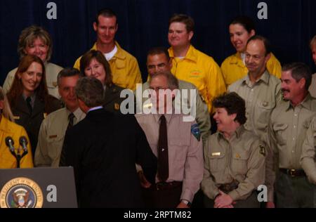 Healthy Forests Restoration Act signing event, with President George ...