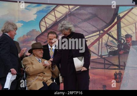 First Flight Society's Rex Peters, astronaut Neil Armstrong, aviation ...