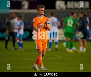 Callum Connolly #2 of Blackpool salutes the fans after the Sky Bet ...