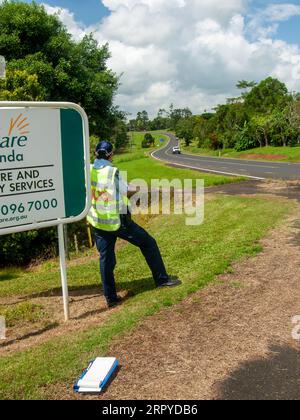Police Radar Trap, hand held, Malanda, Australia Stock Photo - Alamy