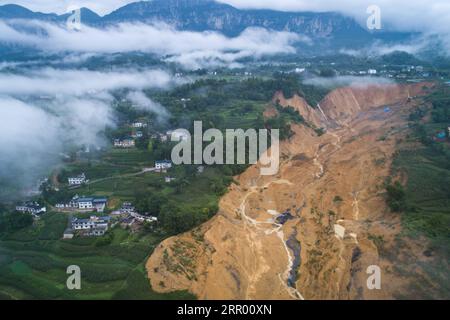 ENSHI, CHINA - JULY 8, 2020 - The qingjiang River rose after continuous ...