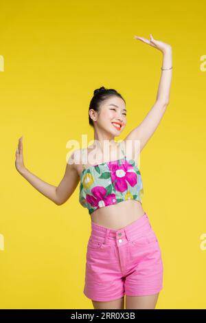 Photo of pretty sweet young lady unicorn sleepwear sitting floor ...