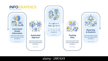 Vendor management layout with line icons concept Stock Vector Image ...