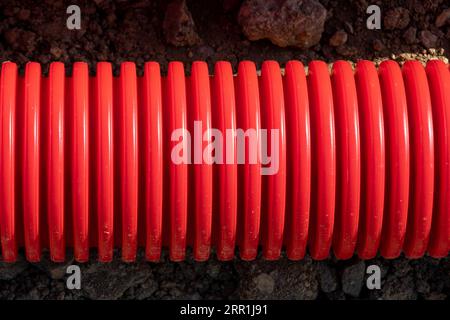 Installing pvc plastic drain pipe water piping system for new home ...