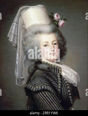 Portrait of Queen Marie-Antoinette in an ornamental frame, late 18th ...