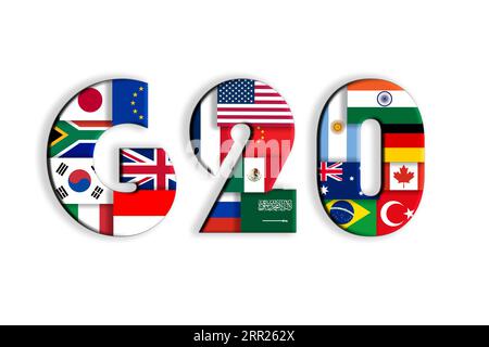 G20 countries flags collage . G20 countries flags illustration Stock ...