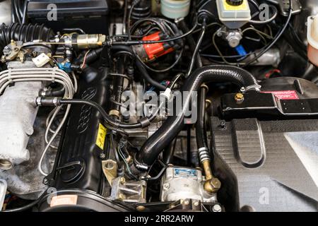 Engine of a modern car. Device and detailing of the transport motor ...