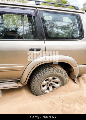 Madagascar, car covered in sand Stock Photo - Alamy