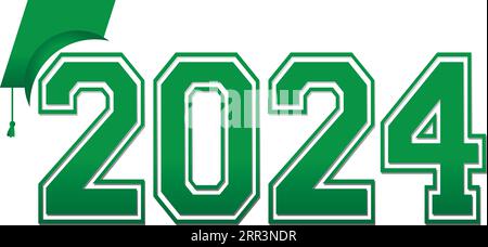 Green 2024 Graduation Cap Logo Stock Vector Image & Art - Alamy