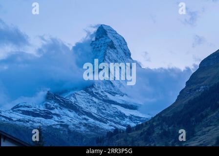 The Iconic Matterhorn mountain after a fresh fall of snow in late ...