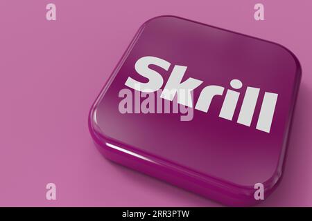 LONDON, UK - September 2023: Skrill online financial service provider ...