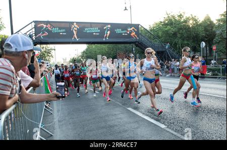 Susanna Sullivan of the USA competing in the women’s marathon on day 8 ...
