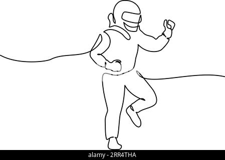 Formula F1 racing car. Continuous one line art drawing style ...