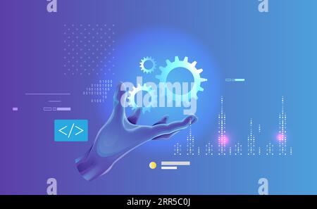 Robotic Hand - Enable Growth and Innovation - Illustration as EPS 10 ...