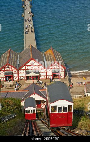 Saltburn Cliff Lift is a water powered funicular railway linking the ...