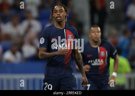 Bradley BARCOLA of PSG during the French championship Ligue 1 football ...