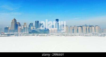 Aerial photo shows the rime scenery in Guilin City, south China's ...