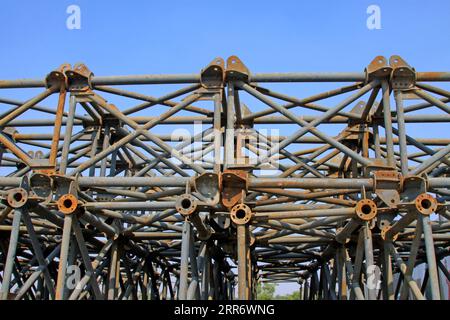 oxidation rust steel framed structure, closeup of photo Stock Photo - Alamy