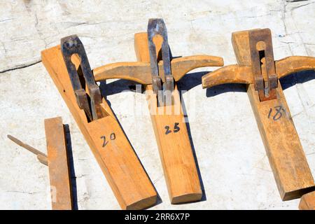 China's traditional woodworking planer tool, closeup of photo Stock ...