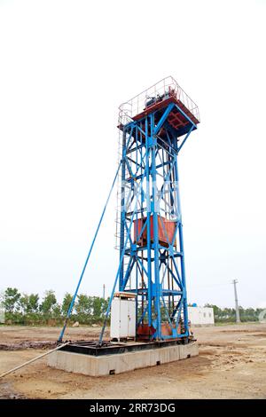 Jidong oilfield tower type pumping unit in china, closeup of photo ...