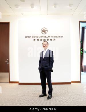 Hong Kong Monetary Authority (HKMA) CEO Eddie Yue Wai-man photographed ...