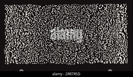 Psychedelic abstract ink abstract sketch. Surreal weird line drawing ...
