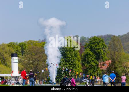 Steamship parade of the historic paddle steamers Stock Photo - Alamy