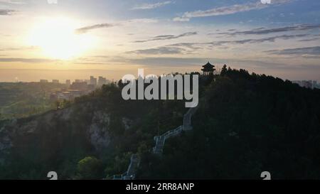 210428 -- TANGSHAN, April 28, 2021 -- Aerial photo taken on Feb. 17 ...