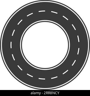 Road with markings illustration options road detour curvature Stock ...