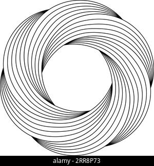 Circular flower pattern swirling finer lines ring template Stock Vector ...